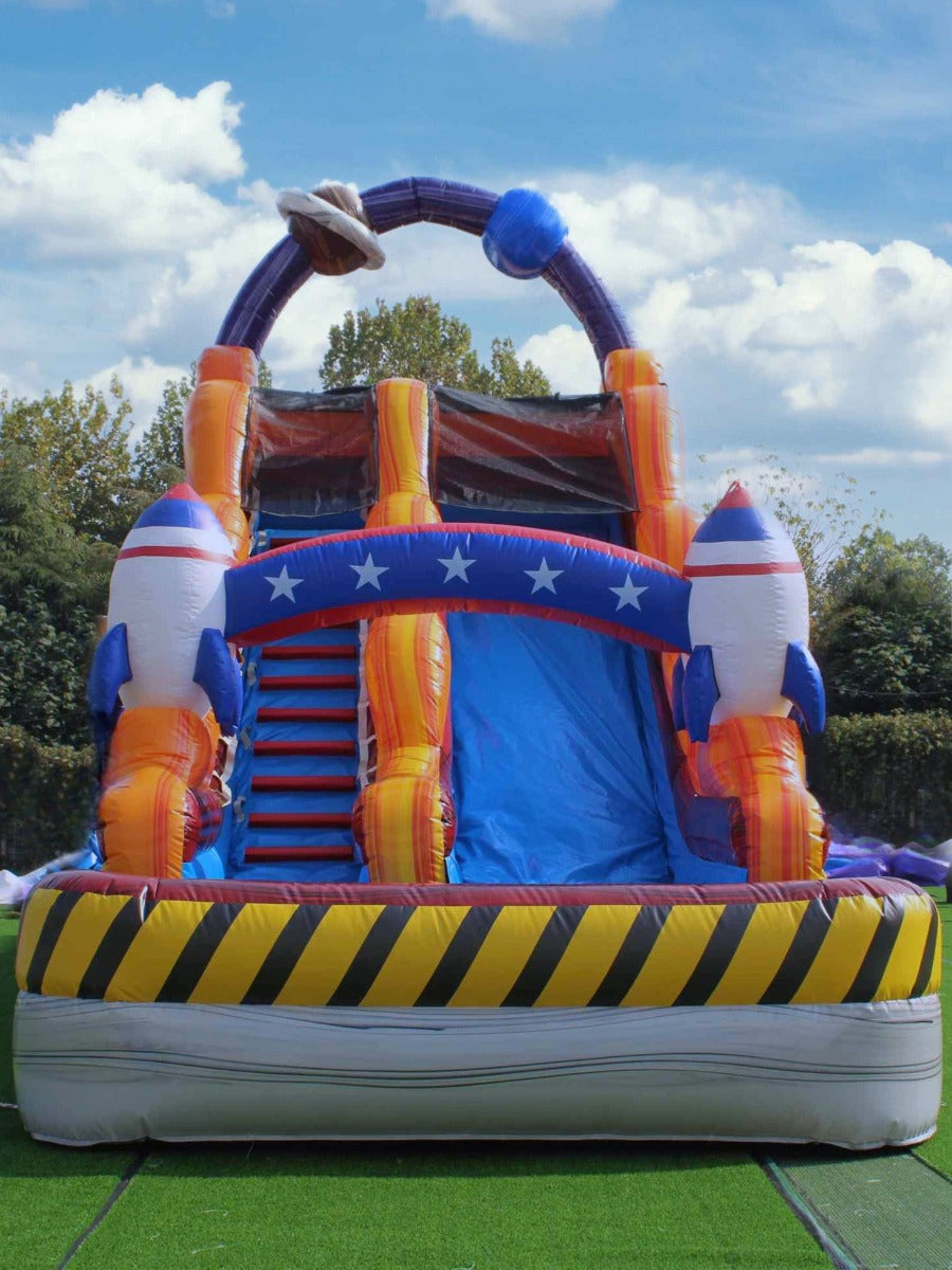 18' Space Adventure Inflatable Water Slide with pool| Only Inflatables